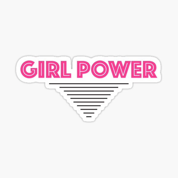 "Girl Power Lines" Sticker for Sale by gilantamer | Redbubble