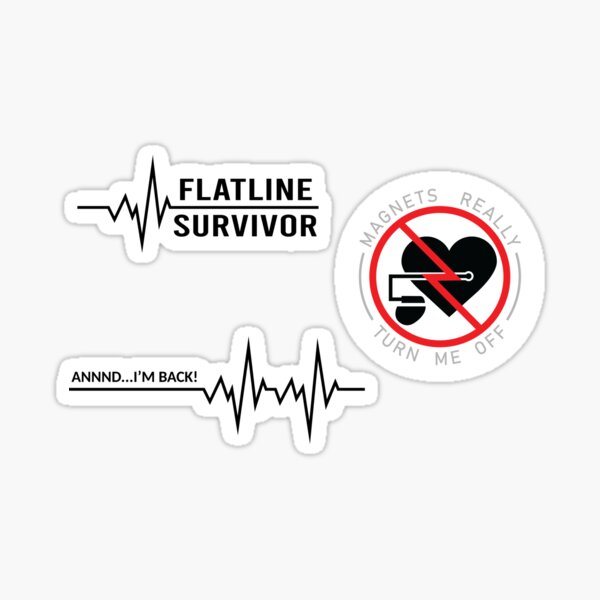"Flatline survivor" Sticker for Sale by TheArtDesk | Redbubble