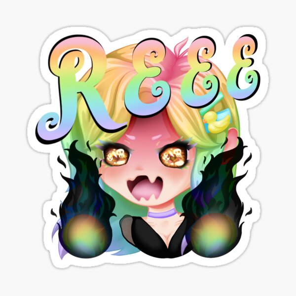 "REEE" Sticker by duckkiii | Redbubble