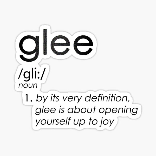 "Unapologetic Gleek" Sticker for Sale by FroggyDarren | Redbubble