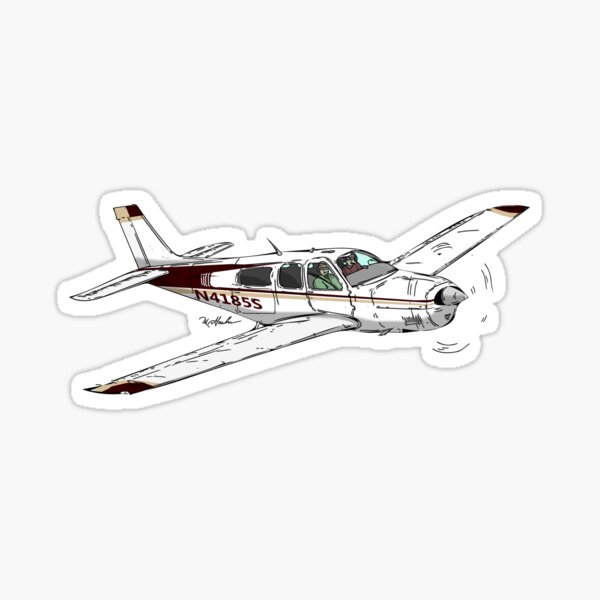 "Beechcraft Bonanza N4185S" Sticker for Sale by Michael Garber | Redbubble