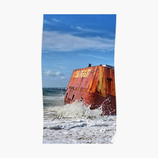 "Ocean Pursuit Shipwreck on the Outer Banks" Poster by deblawrenceart ...
