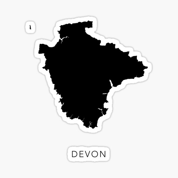 "Map of Devon UK" Sticker by By-Danni-Marie | Redbubble