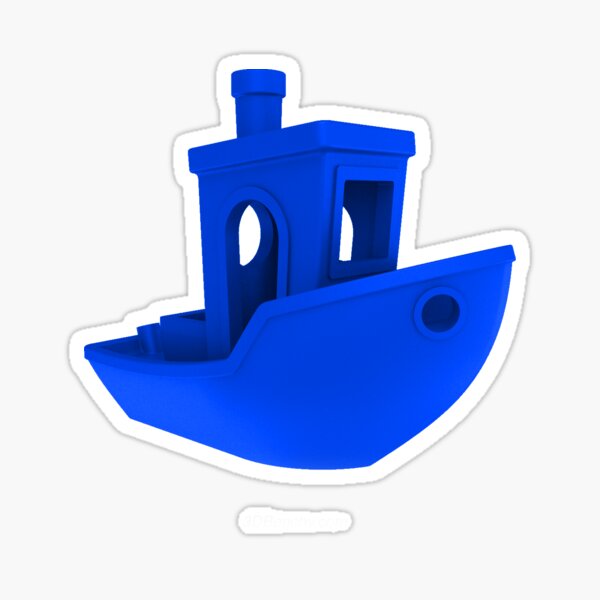"3D Benchy BLUE" Sticker for Sale by 3dbrunolopes | Redbubble