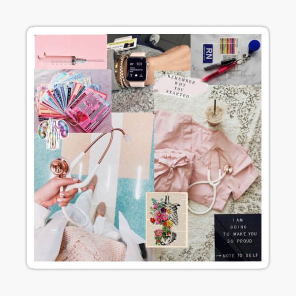 "Medical aesthetic collage" Sticker for Sale by princesssomo21 | Redbubble