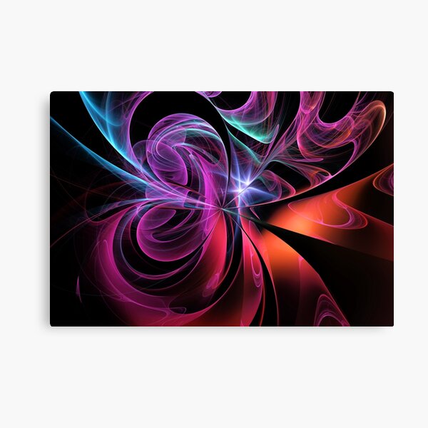 "Psytrance Design - Psychedelic Flame Fractal - Lumiere" Canvas Print ...