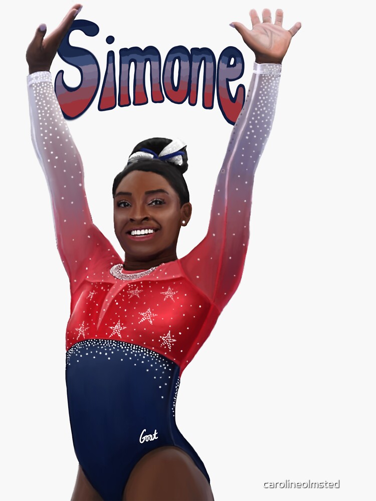 "Simone Biles" Sticker by carolineolmsted | Redbubble