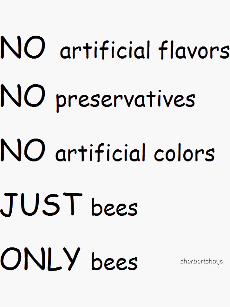 "just bees only bees" Sticker for Sale by sherbertshoyo | Redbubble