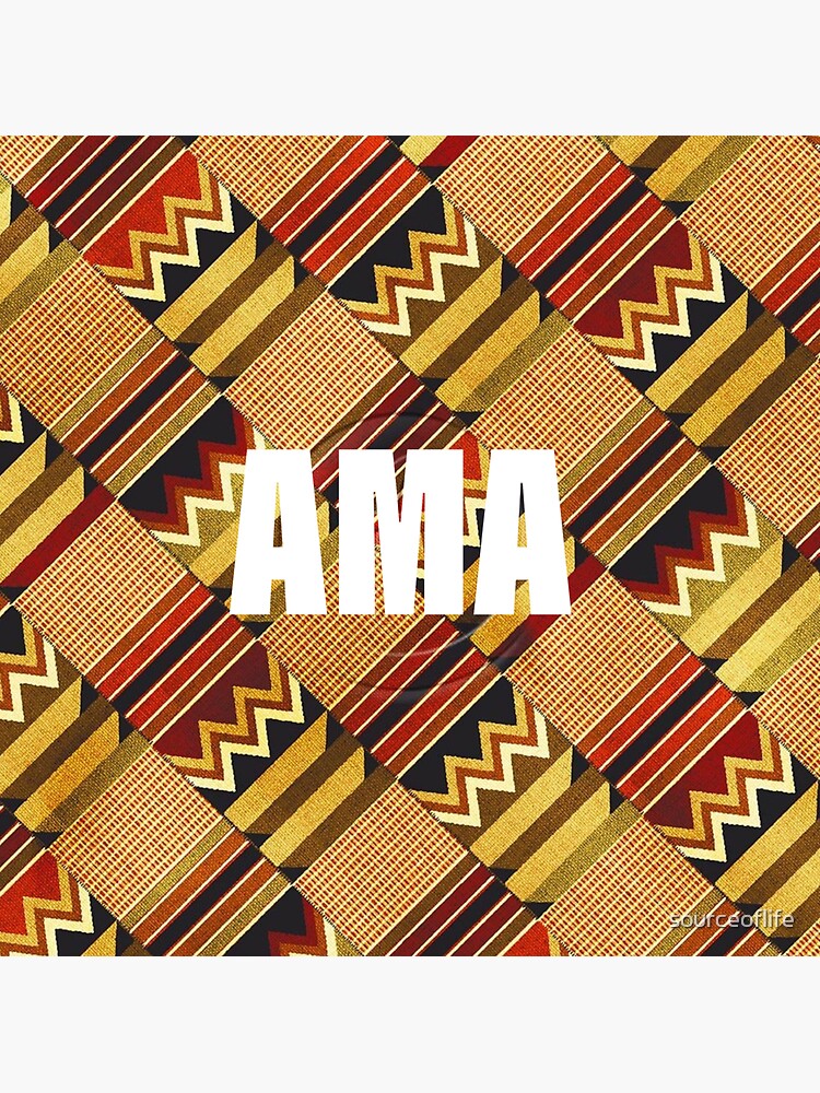 "Ghanaian Name Ama for Saturday Born" Sticker for Sale by sourceoflife ...