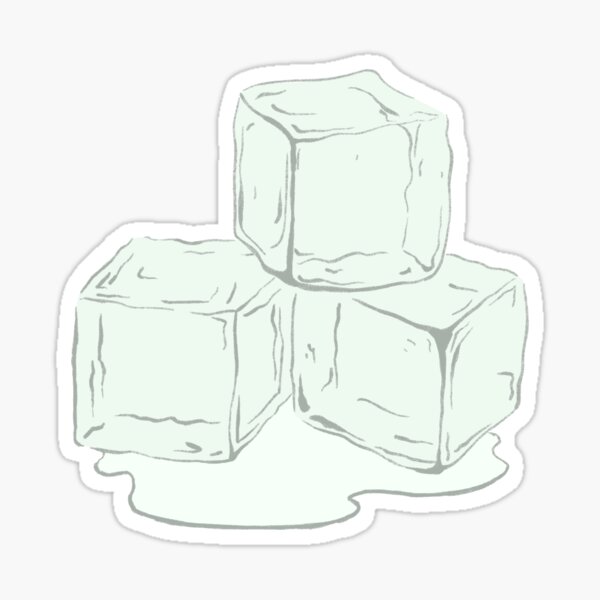 "Ice Cubes " Sticker for Sale by amarabhatia | Redbubble