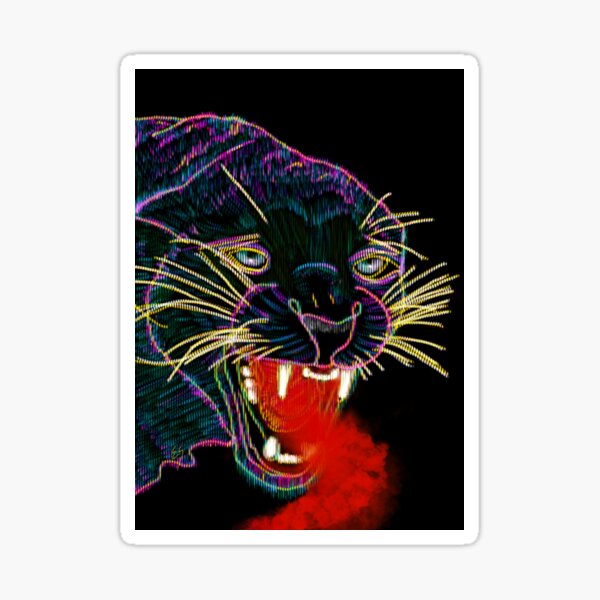 "Panther Smoke" Sticker for Sale by ecreativedesign | Redbubble