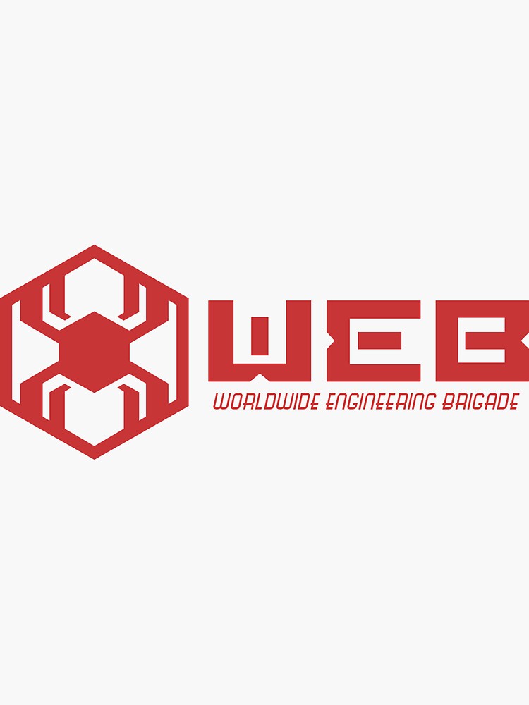 "Worldwide Engineering Brigade" Sticker for Sale by TheHorizoneer ...