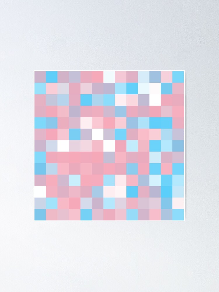 "Pixels | Trans" Poster for Sale by princesnoozy | Redbubble