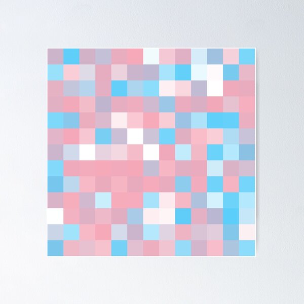 "Pixels | Trans" Poster for Sale by princesnoozy | Redbubble
