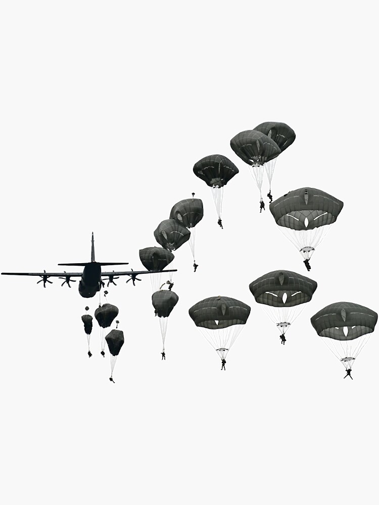 "C-130 Hercules with Paratroopers" Sticker for Sale by PhilosophyStop ...