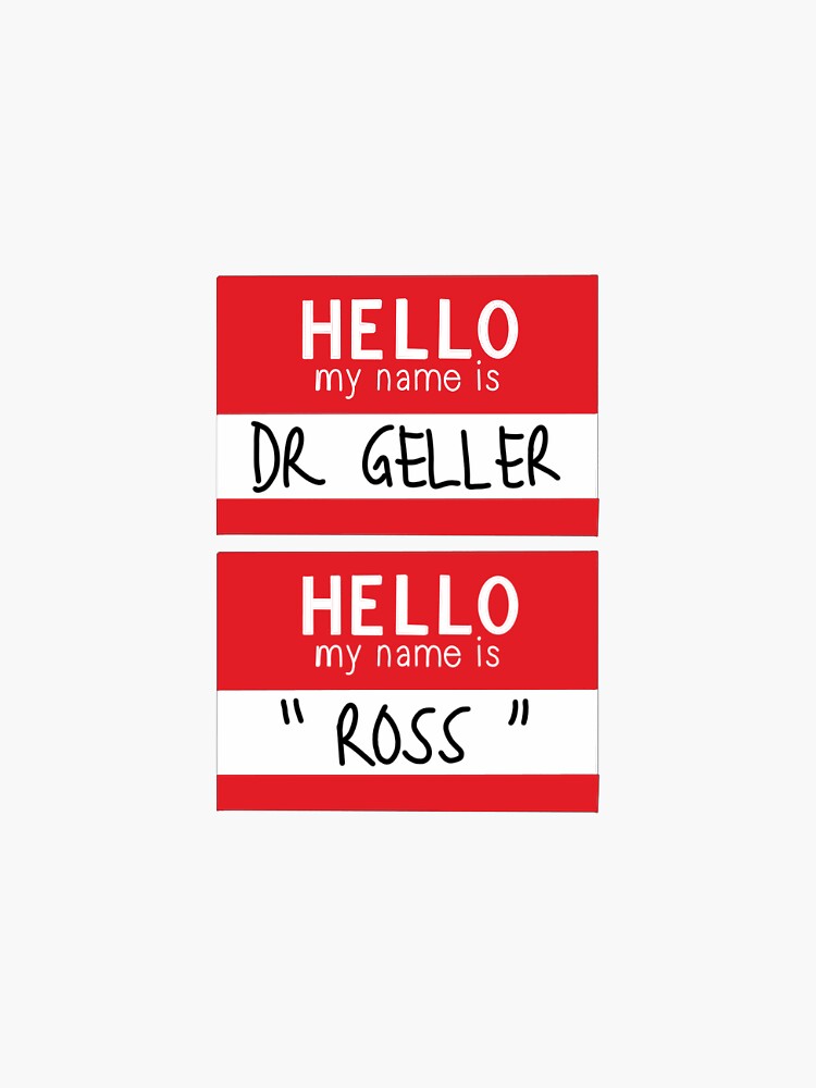 "ross name tag" Sticker for Sale by cbarbou1 | Redbubble