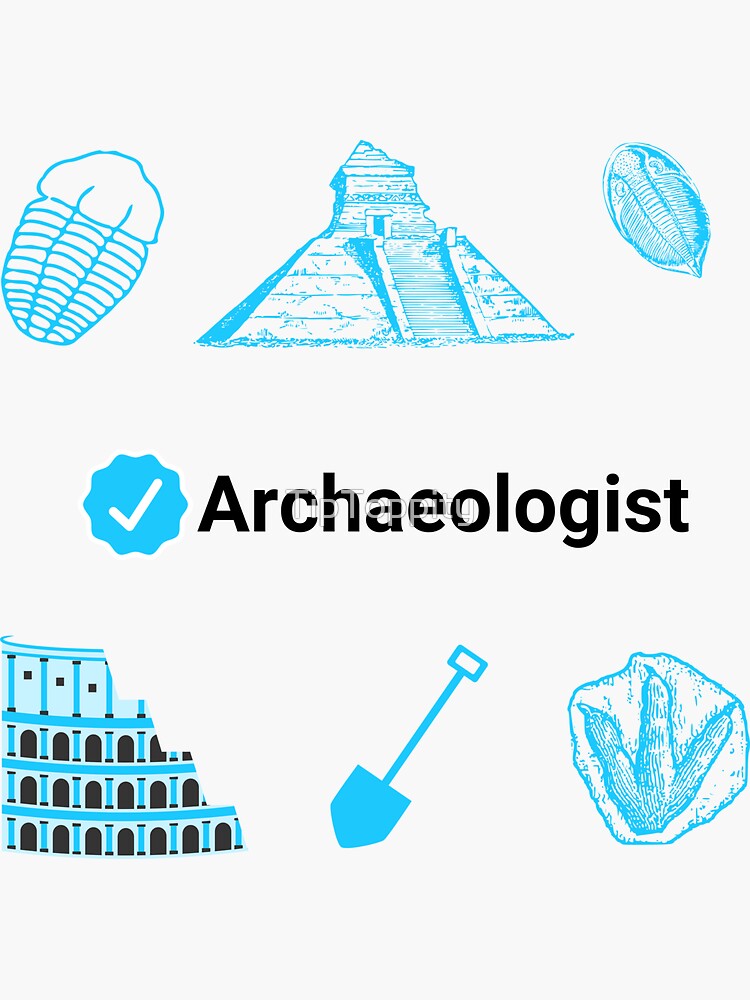 "Blue Check Verified Archaeologist Sticker Pack" Sticker for Sale by ...