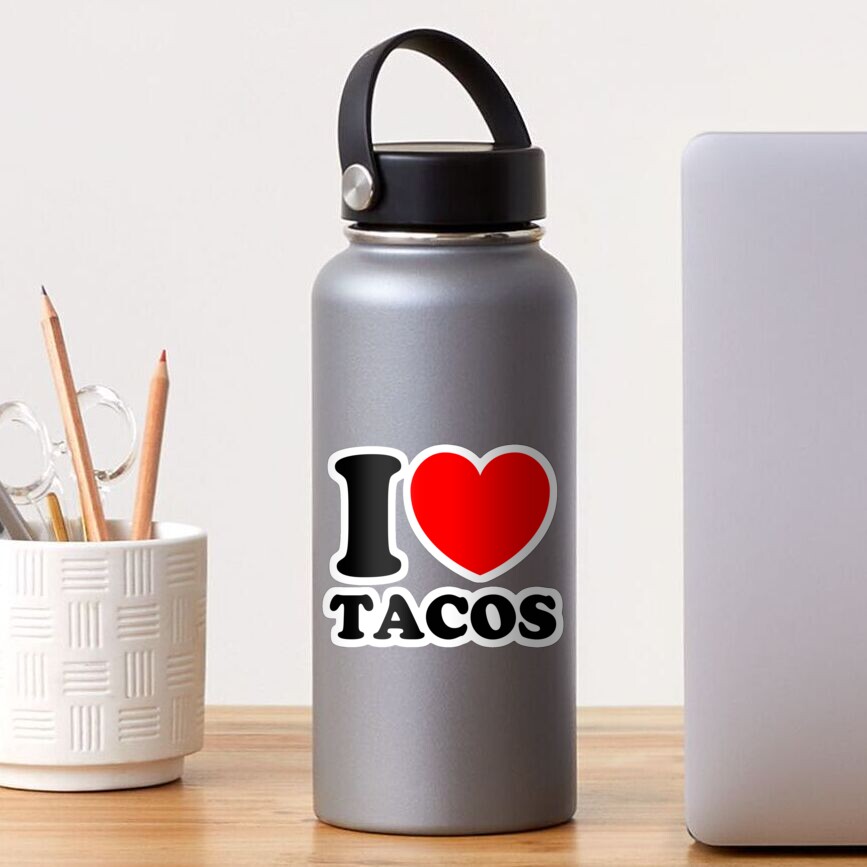 ""I Heart Tacos"" Sticker for Sale by CreativoDesign | Redbubble