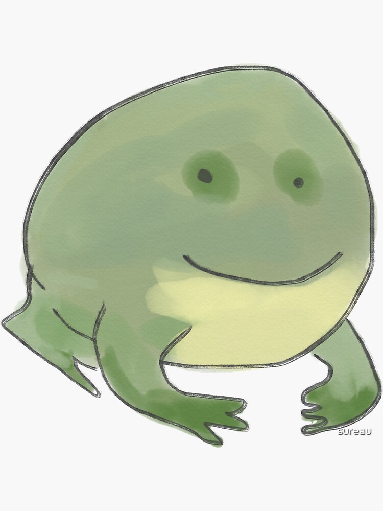"very cursed frog" Sticker for Sale by sureau | Redbubble