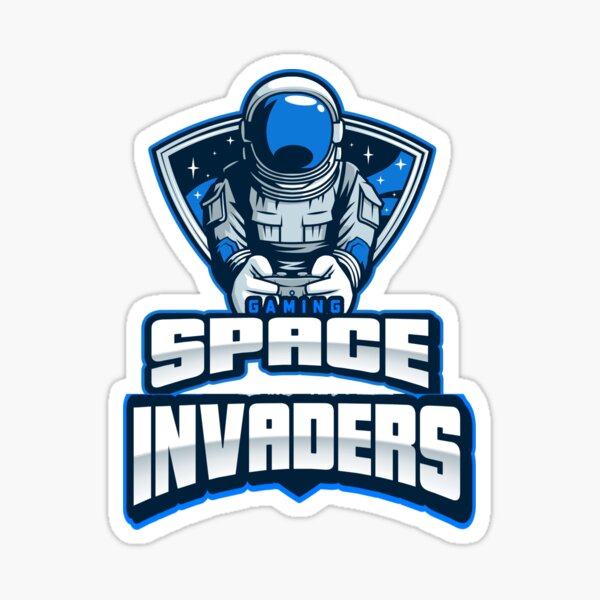 "Gamer Gaming Space Invaders" Sticker by armawil | Redbubble