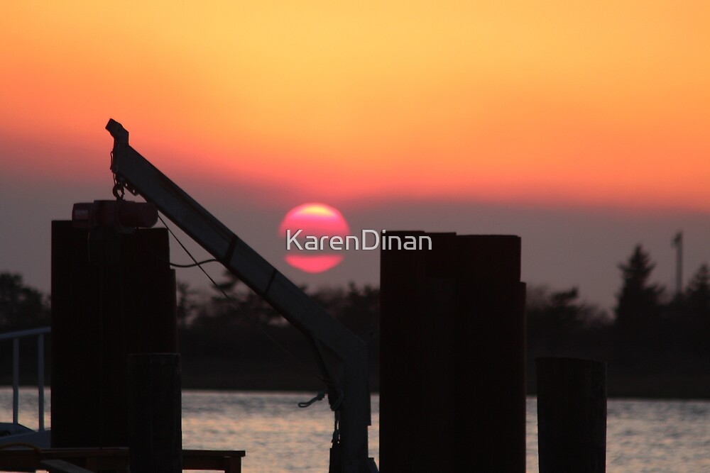 "Red Ball Drops Sunset Photograph" by KarenDinan | Redbubble