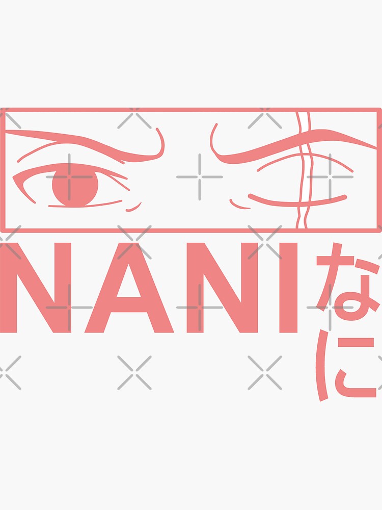 "Nani Anime Aesthetic Eyes" Sticker for Sale by Stormy-Rose | Redbubble