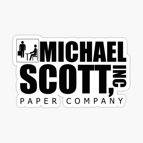 "The Office (US) Michael Scott Paper Company" Sticker by FastestGrowing ...