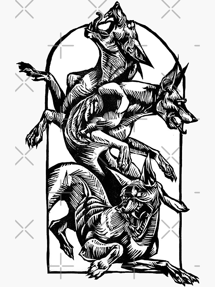 "Cerberus" Sticker for Sale by TPolkownikow | Redbubble