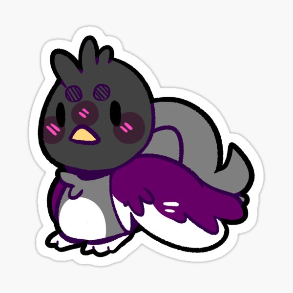 "pride birb- Asexual Variant" Sticker by Oh-Dear | Redbubble