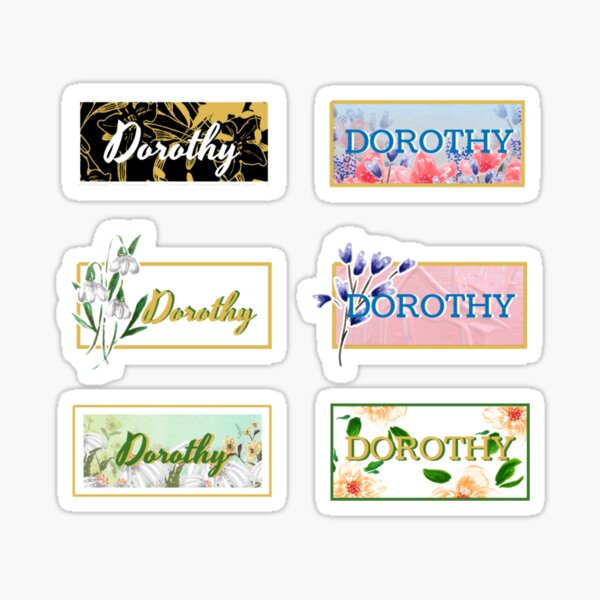 "DOROTHY name sticker for hydro flask, name sticker image, sticker pack ...