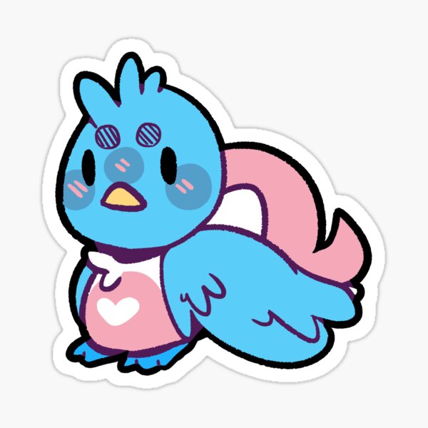 "pride birb- Transgender Variant" Sticker for Sale by Oh-Dear | Redbubble