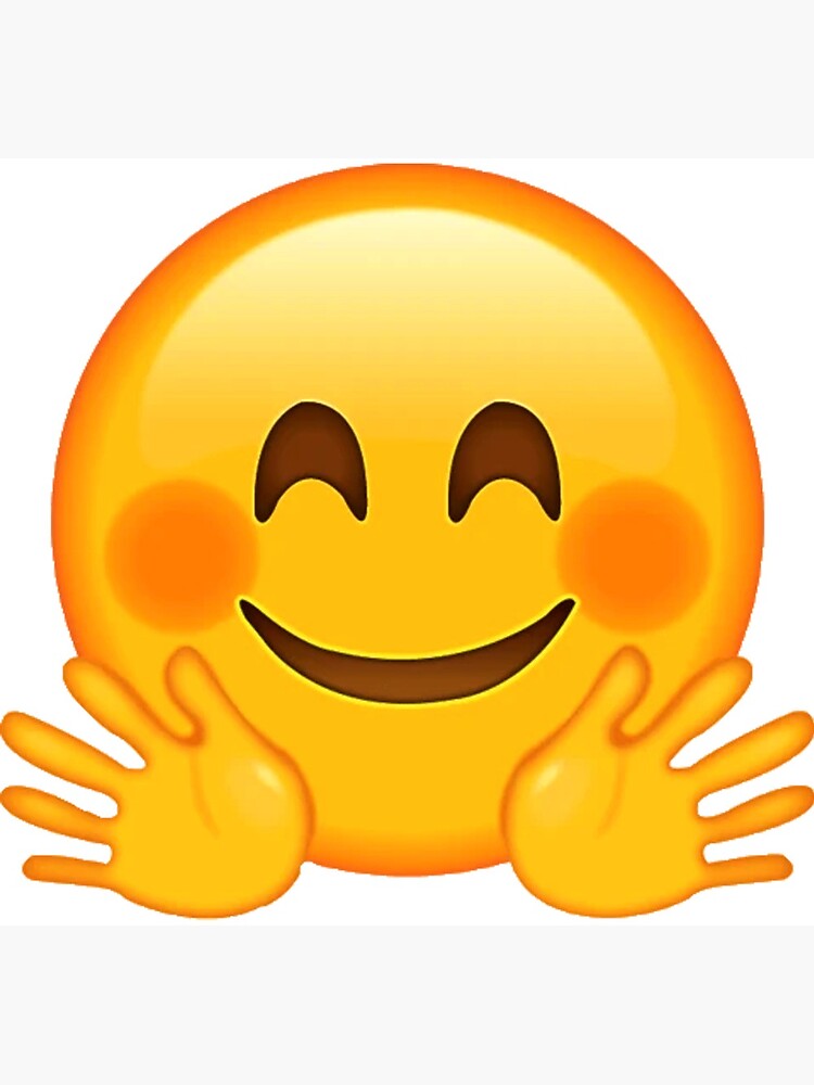 Poster for Sale avec l'œuvre « Emoji câlin » de l'artiste luckysri39 ...