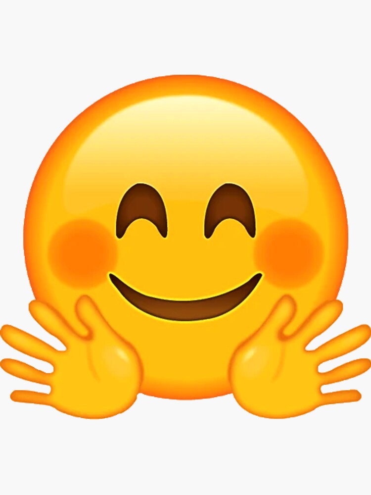"Hug Emoji" Sticker by luckysri39 | Redbubble
