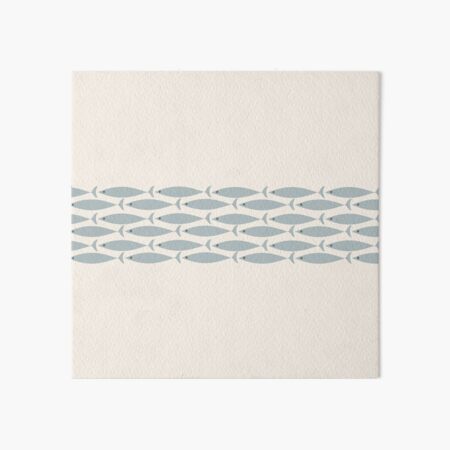 "Fish Stripe 6 - Minimalist Mid Century Modern Pattern in Cream and ...