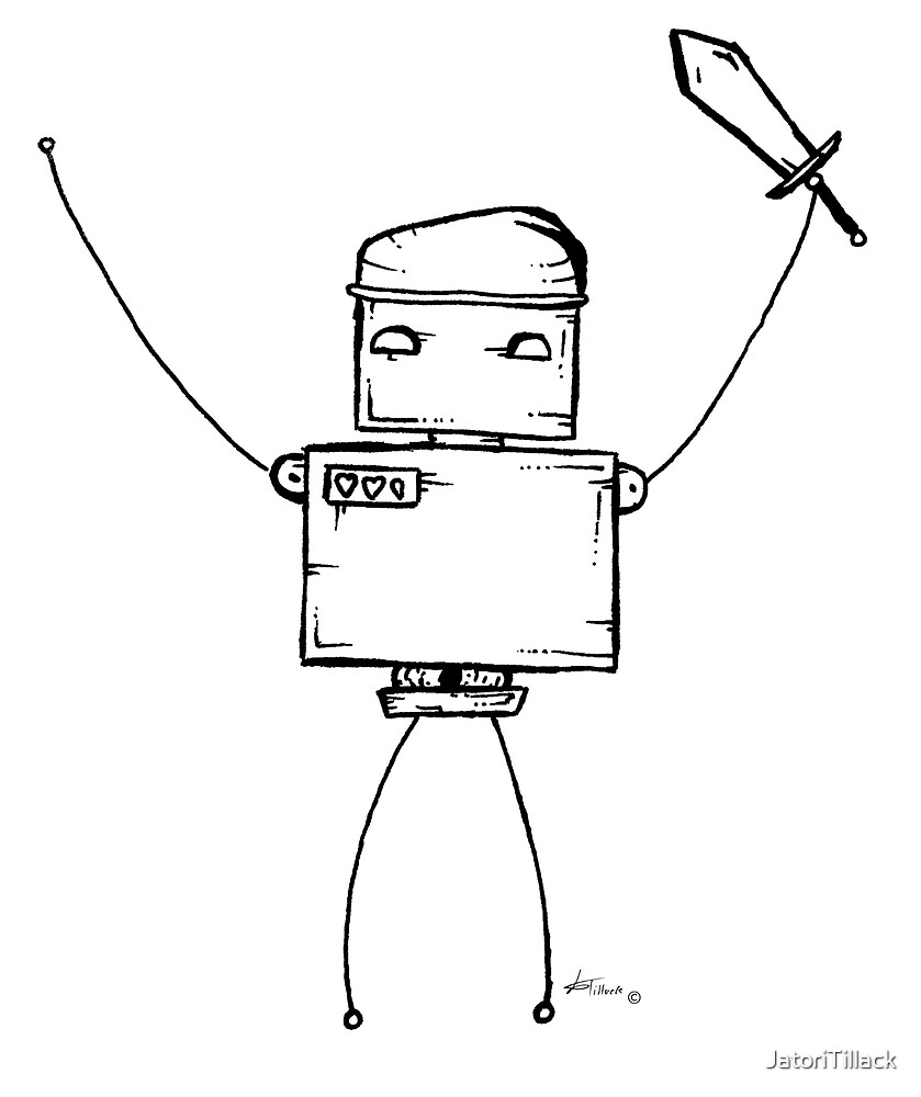 "BACKSLASH the robot - white BG" by JatoriTillack | Redbubble