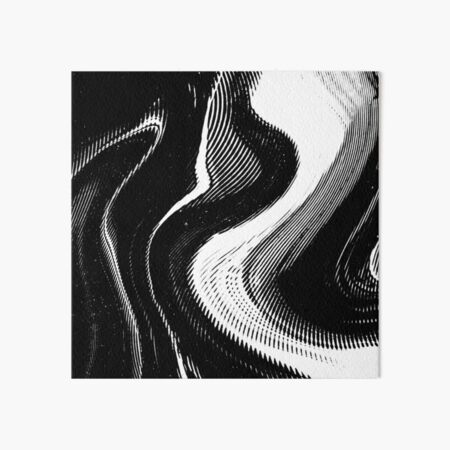 "Water ripple art design in black and white." Art Board Print by ...