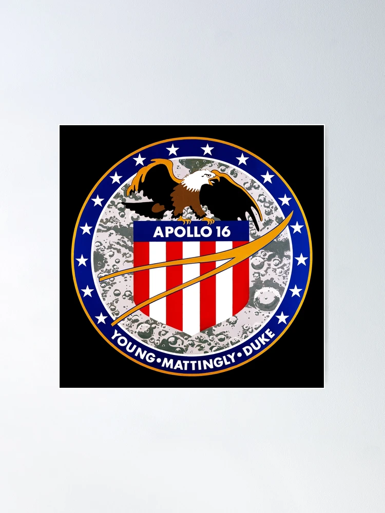 Apollo 16 Logo Vintage Apollo 16 Patch Souvenir Space Emblem Kennedy