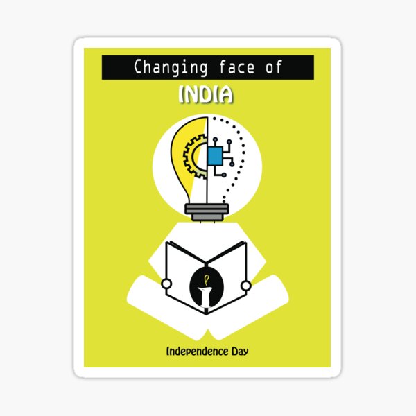 "Poster - The changing face of India " Sticker by Chandanakoduri ...