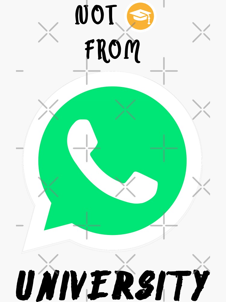 "WhatsApp University" Sticker for Sale by imvsr | Redbubble