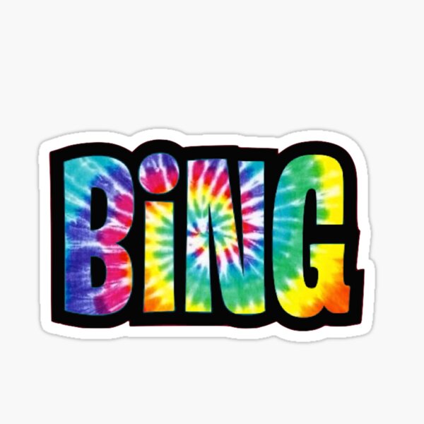 "Tie dye Bing" Sticker for Sale by hillaryschier | Redbubble