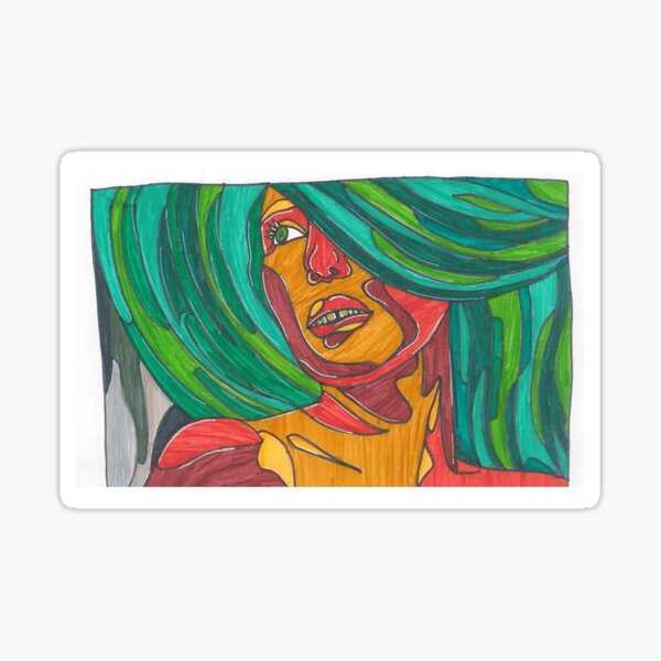 "Woman Face" Sticker for Sale by AdysBoutique | Redbubble