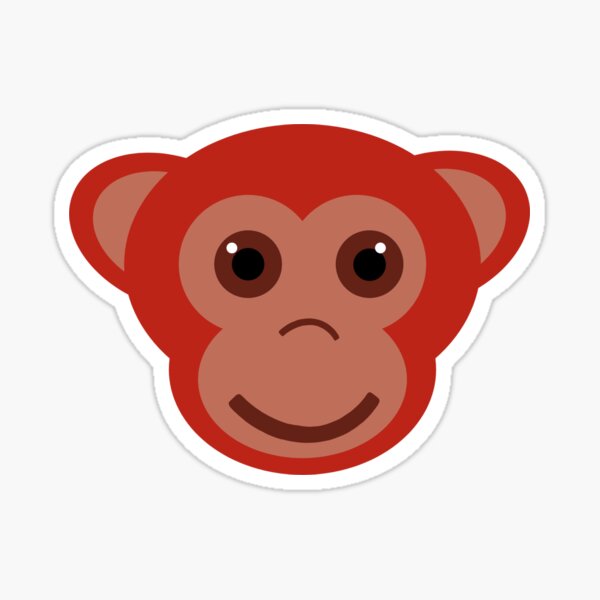 "Funny monkey face" Sticker for Sale by tcmihe | Redbubble
