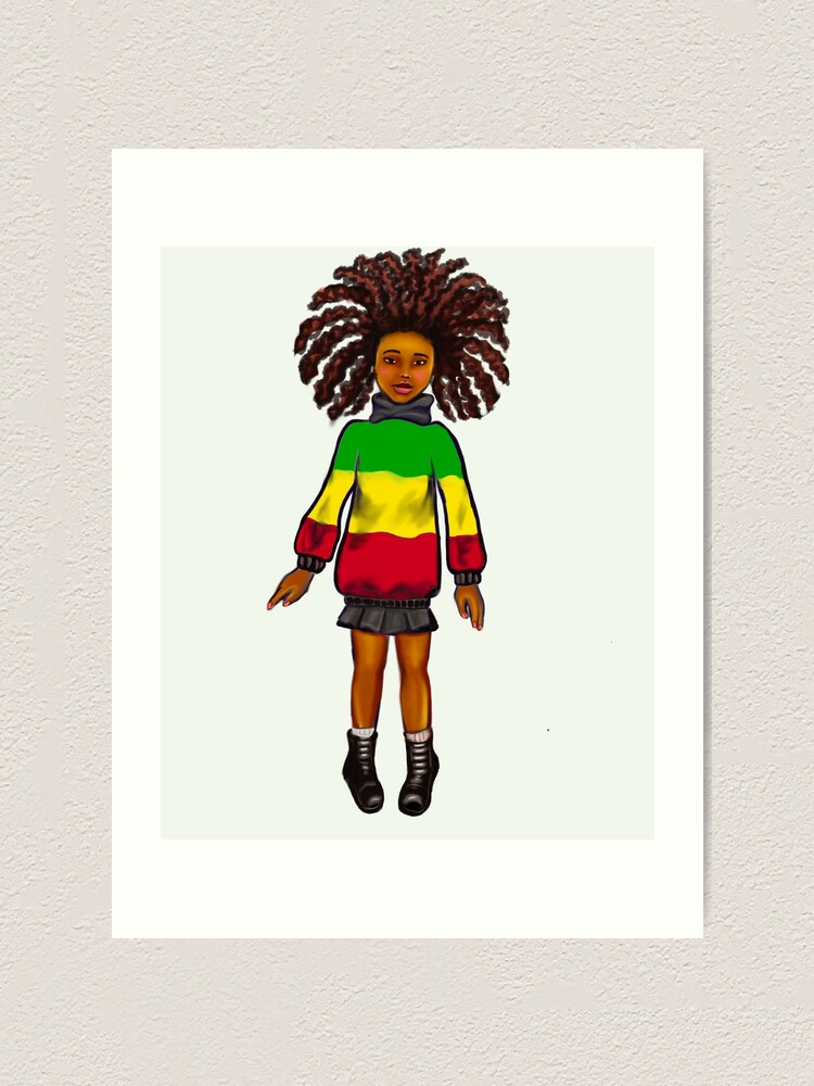 Lámina artística «Jersey Rasta Jamaica - manga anime chica jamaicana ...