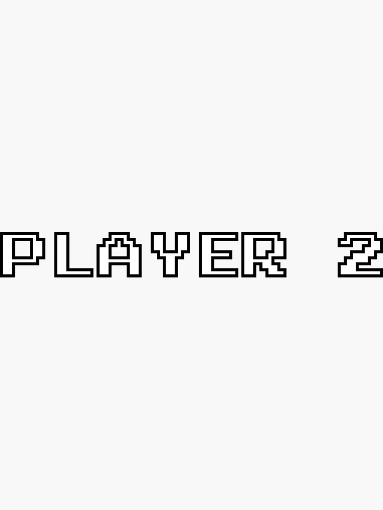 "Player 2" Sticker by Popping-Culture | Redbubble