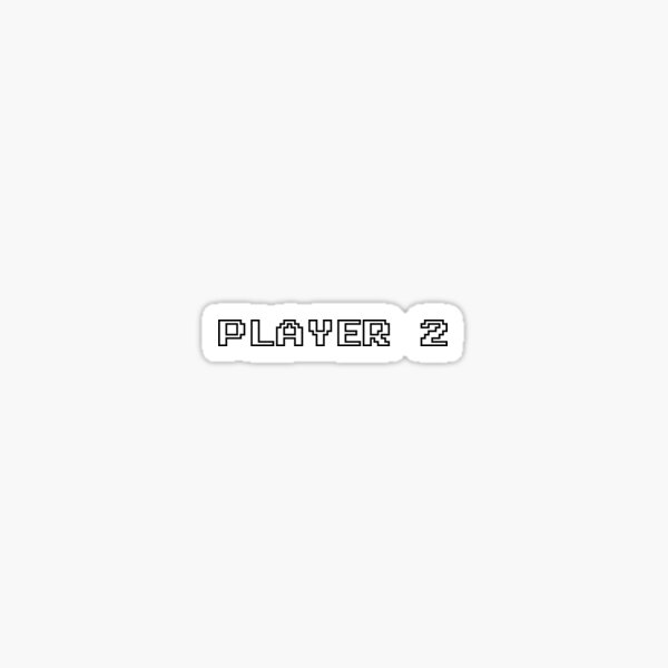 "Player 2" Sticker by Popping-Culture | Redbubble