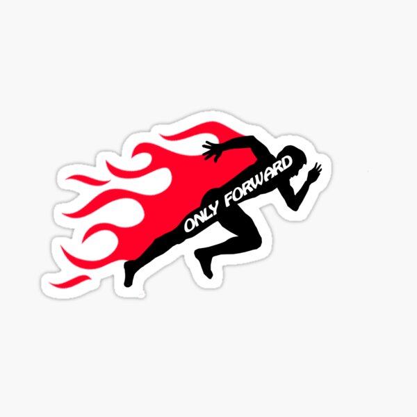 "Only forward " Sticker for Sale by WinProgress1 | Redbubble