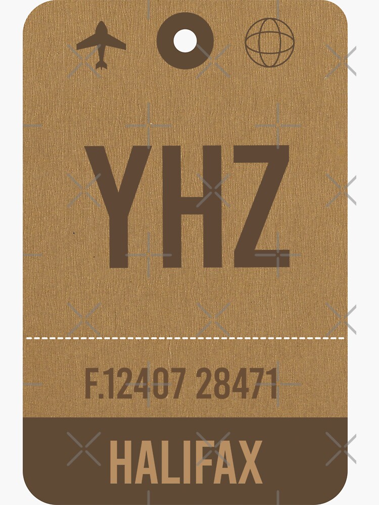 "Halifax Airport Vintage Luggage Tag,Canada" Sticker for Sale by ...