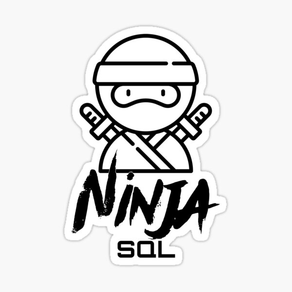 "SQL Ninja (black)" Sticker by Stornu2Ruedas | Redbubble