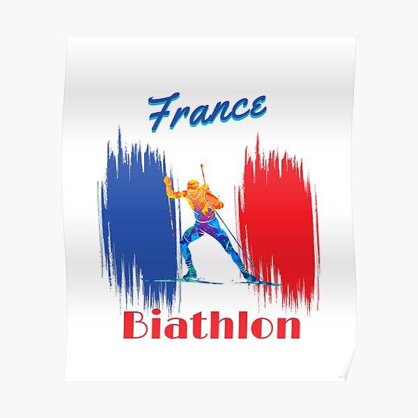 Poster « France biathlon wintersport », par Olympique1359 | Redbubble