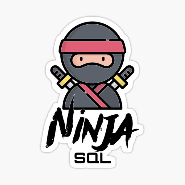 "SQL Ninja (color black)" Sticker for Sale by Stornu2Ruedas | Redbubble